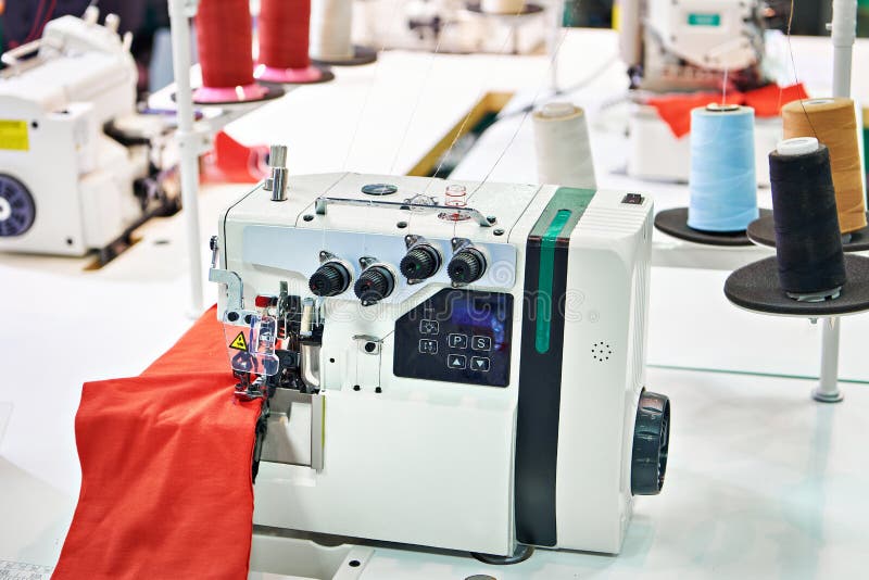 Two-needle, Four-thread Automatic Overlock Machine Stock Photo - Image ...