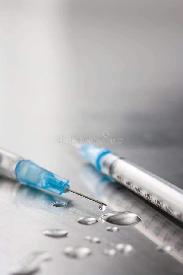 Two needles on table stock photo. Image of close, illness - 8511048