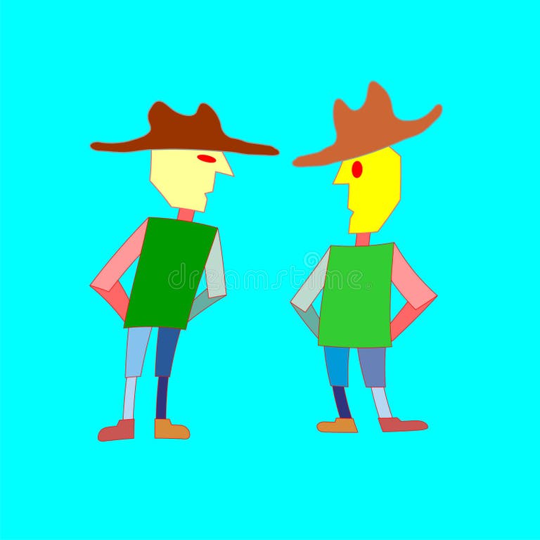 Two neighbours stock vector. Illustration of talk, relationships - 1046613