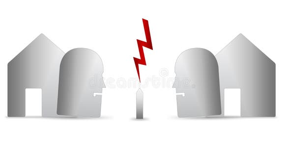 Two neighbours arguing stock illustration. Illustration of neighborhood ...