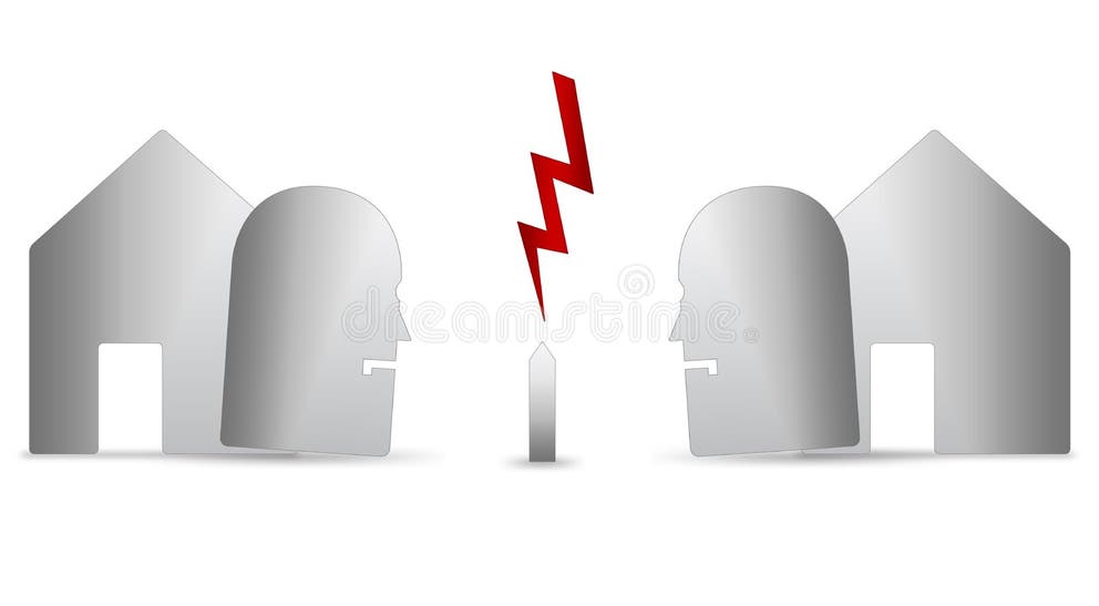 Two neighbours arguing stock illustration. Illustration of neighborhood ...