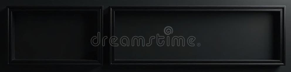 Two Nested Black Frames, Stark Contrast, Black Backdrop , Border, Space ...