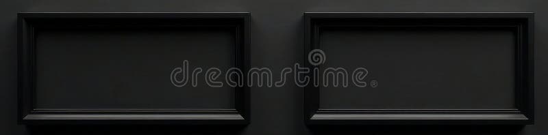 Two Nested Black Frames, Stark Contrast, Black Backdrop , Dark, Picture ...