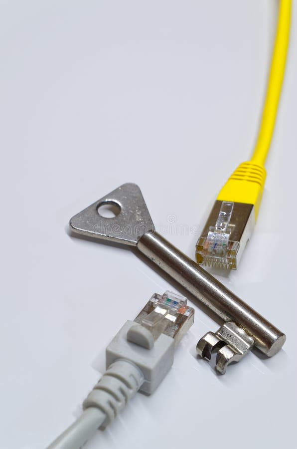 Two Network Connection Plugs in Opposite of Each Other Stock Image ...