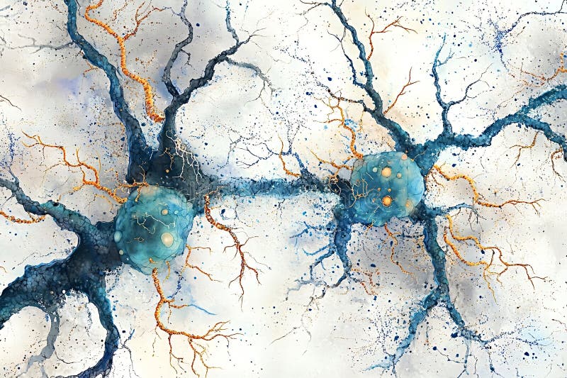 Two Neurons Connecting through Synaptic Transmission in Human Brain ...