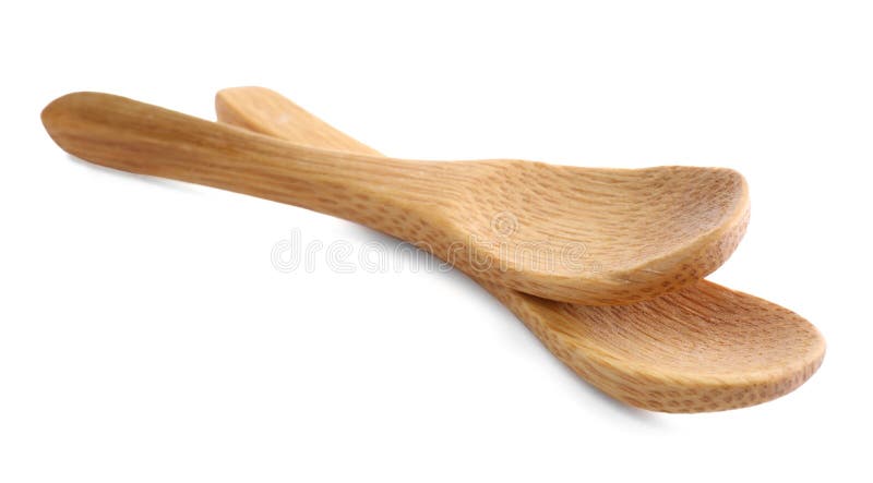 Two New Wooden Spoons on White Background Stock Photo - Image of handy ...