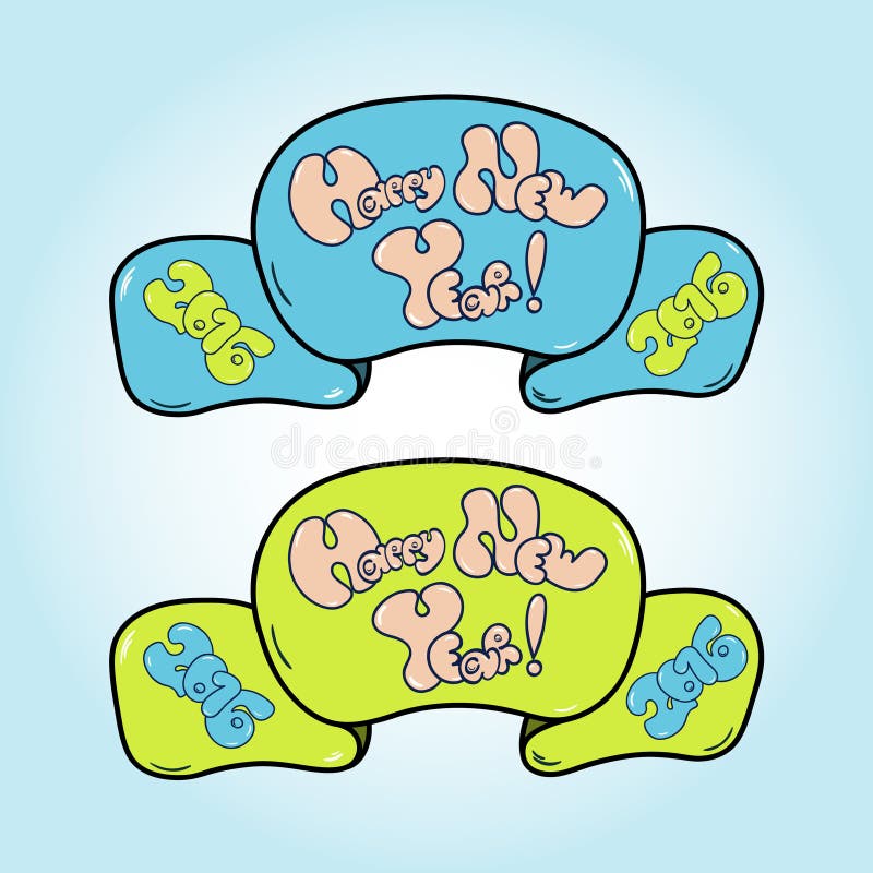 Two new year ribbons stock vector. Illustration of holiday - 63860264