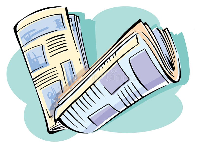 Newspaper Vector Illustration Stock Vector - Illustration of pages ...