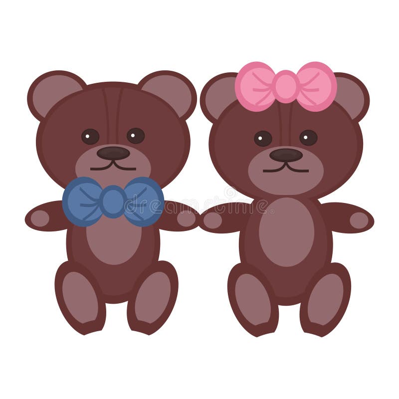 Two nice bears pair stock illustration. Illustration of bear - 24457217