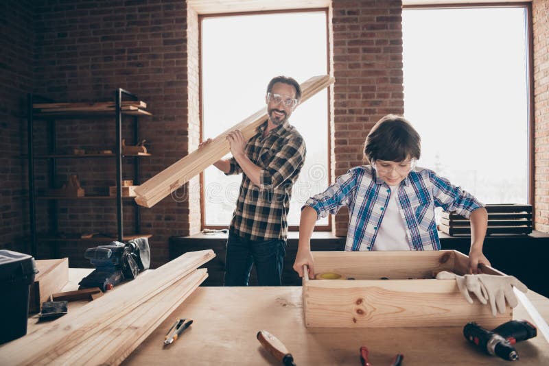 Two Nice Cheerful Cheery Hard-working Person Master Builder Artisan ...