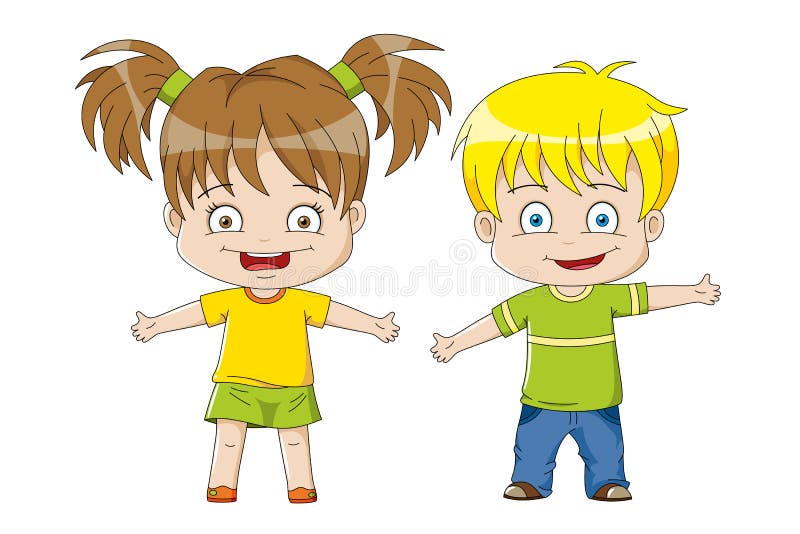 Two nice Kids stock vector. Illustration of vector, laughing - 69101242
