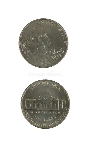 Two Nickels stock image. Image of finance, silver, grey - 6817381