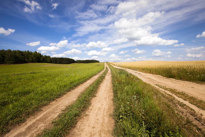 Two rural roads stock photo. Image of gravel, green, footpath - 29741826