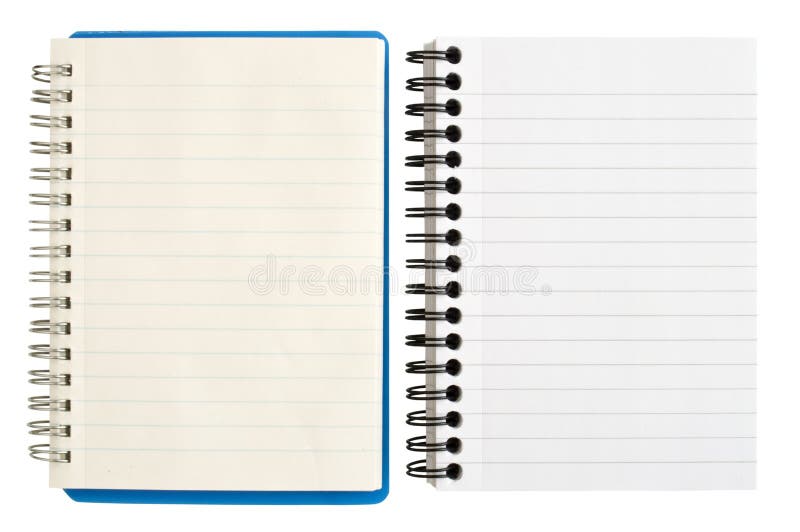 Three Notebook Pages with Clipping Path Stock Image - Image of object ...