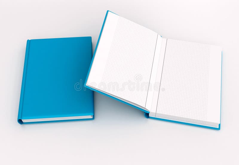 Two notebooks stock illustration. Illustration of object - 63794314