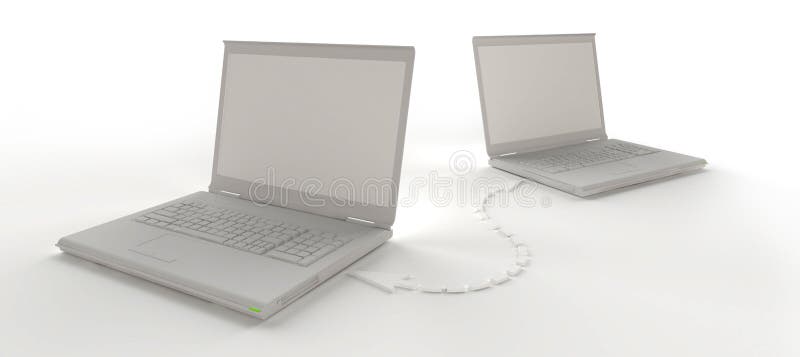 Two notebooks connected stock illustration. Illustration of access ...