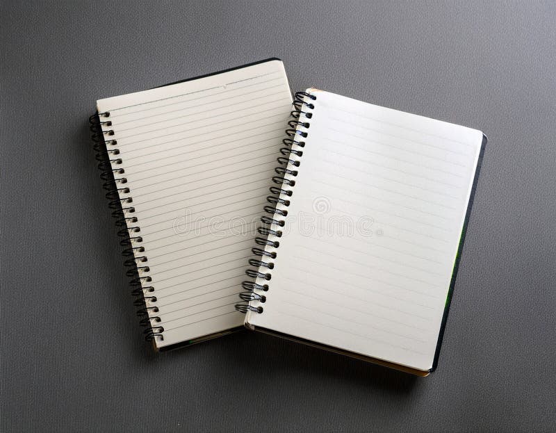Two Notebooks Lying Open Next To Each Other, One Filled with Notes and ...