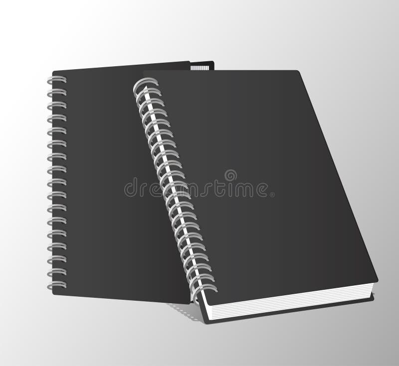 Two Notebooks Mockup Color Black Icons Stock Vector - Illustration of ... Two Notebooks Mockup Color Black Icons Stock Vector - Illustration of ...