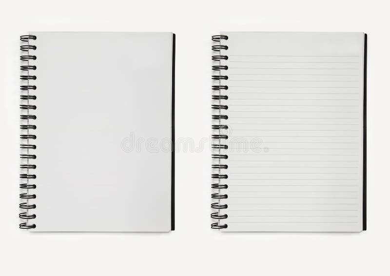 Spiral Notebook Paper without Line Stock Image - Image of background ...