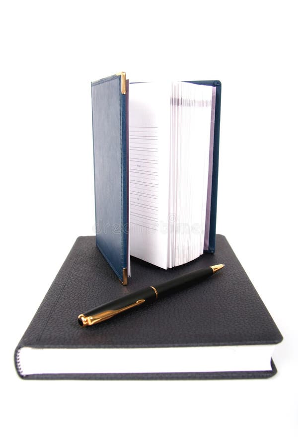 Two notebooks with pen. stock image. Image of professional - 4857237
