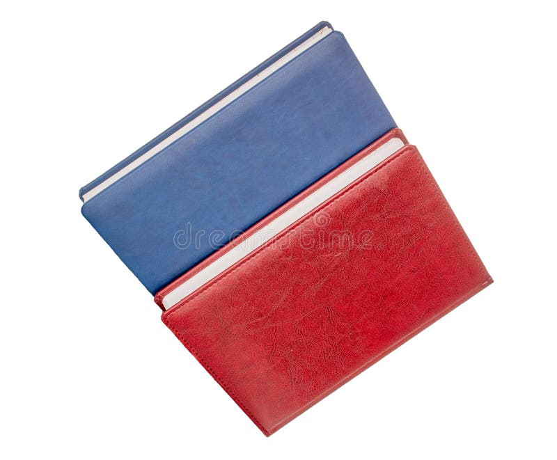 Two Notepads for Notes, Close-up, Isolated on White Background. Stock ...