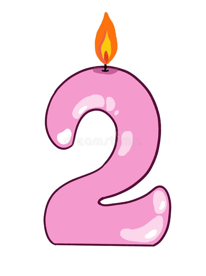 Number Candle Illustration Drawing and White Background Cartoon ...