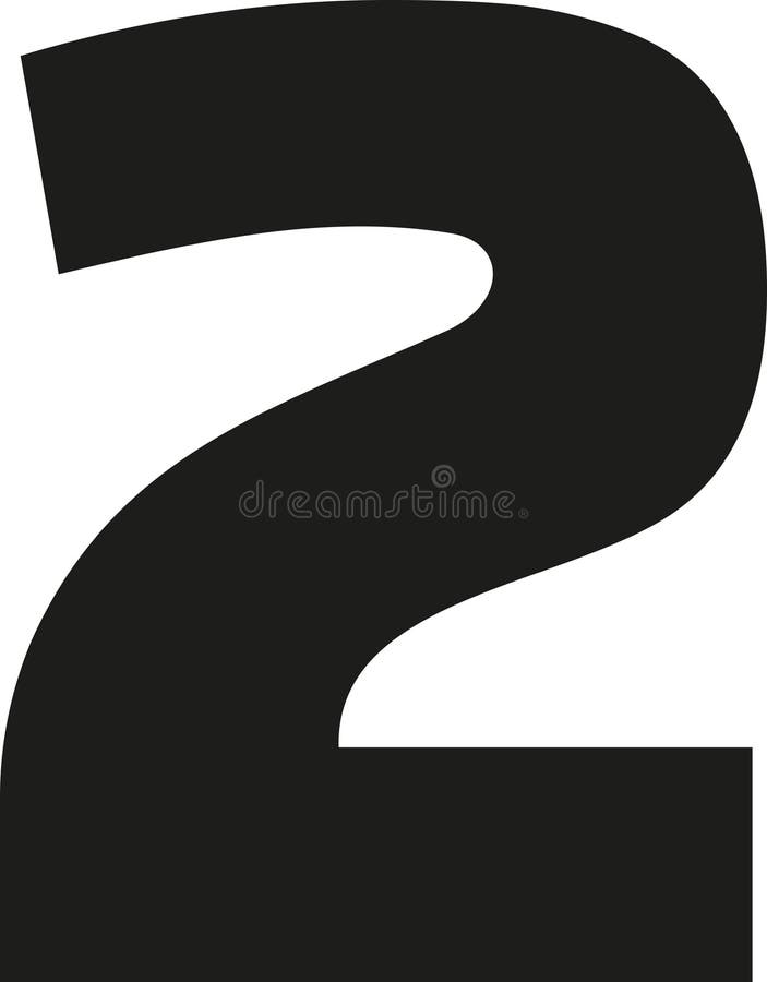 Two number digits 2 stock vector. Illustration of vector - 107182627