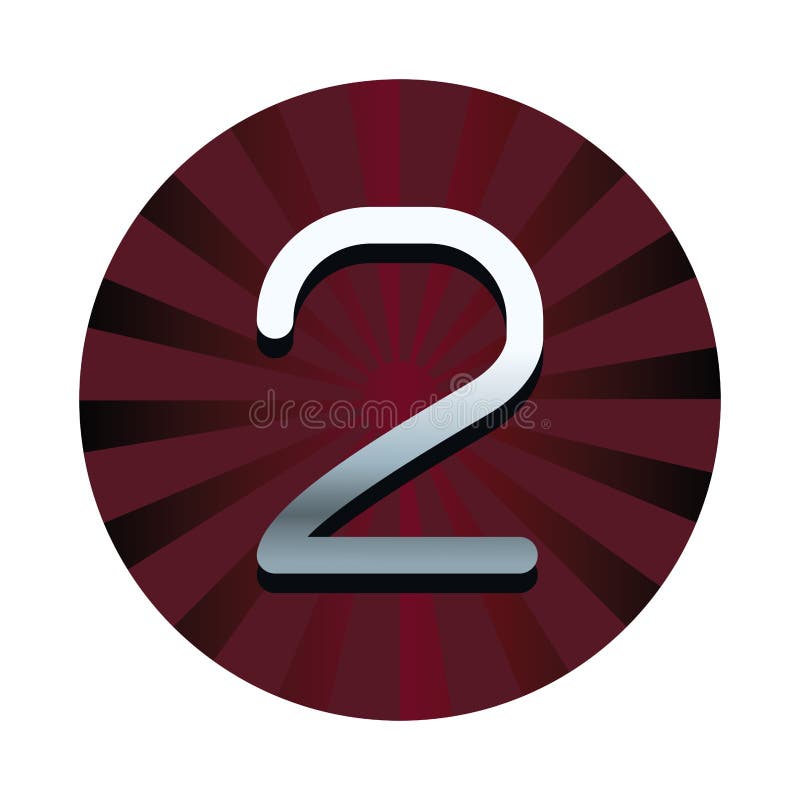 Two Number in Red Round Symbol Stock Vector - Illustration of education ...