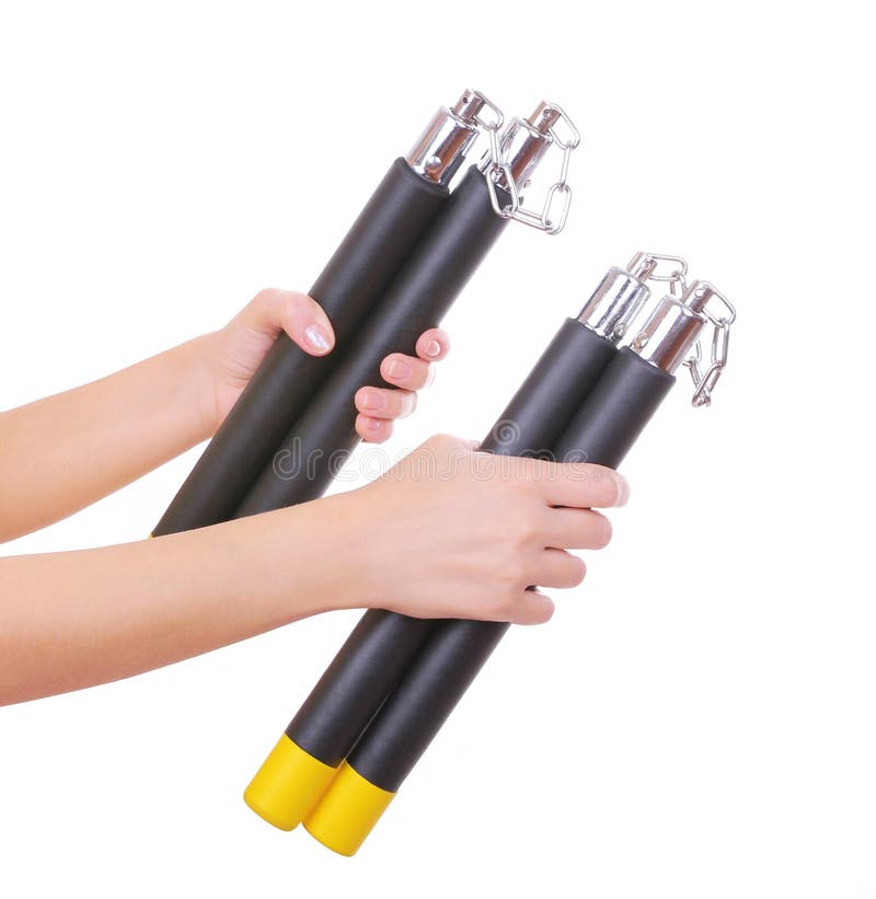 Nunchuck Hand Isolated White Stock Photos - Free & Royalty-Free Stock ...