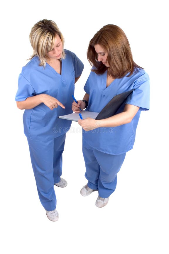 Two Nurses stock image. Image of hospital, talk, women - 689867