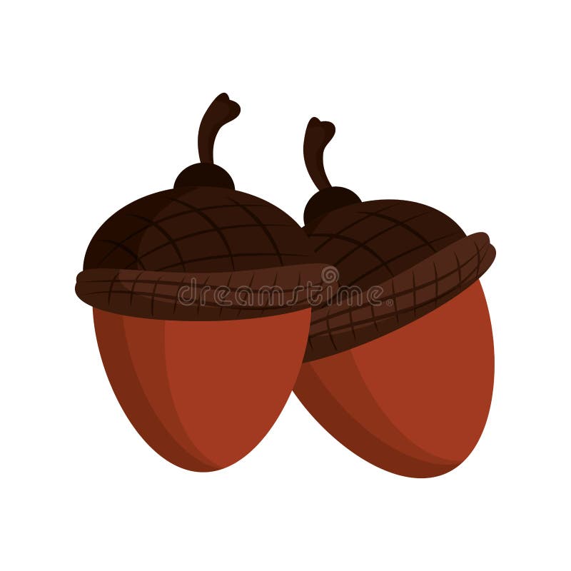 Two Nuts Almond Snack Cartoon Stock Vector - Illustration of food ...