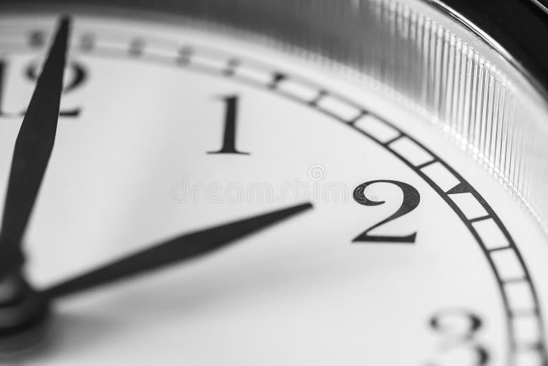 Two o`clock on clock face stock image. Image of show - 215618761