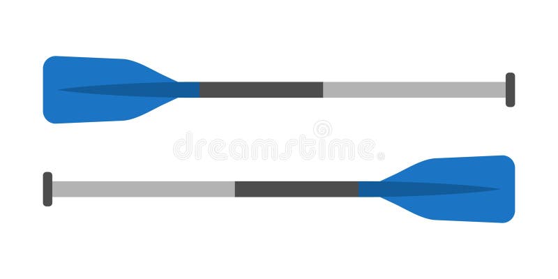 Two Oars Isolated on White Background. Rowing Oars. Water Sport. Icon ...