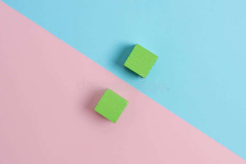 Comparison of Two Objects Blocks Pencils Sticker Notes Facing Inward ...