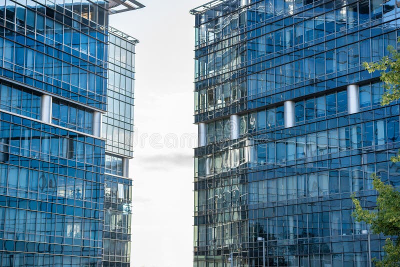 Two office buildings stock image. Image of city, pattern - 134797667
