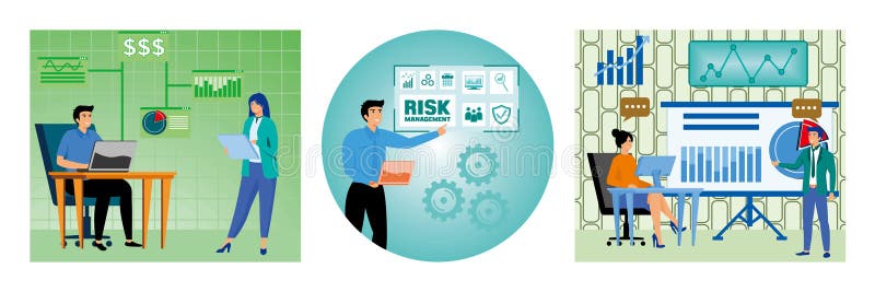 Two Office Colleagues Collaborating. Management Concepts and Strategies ...