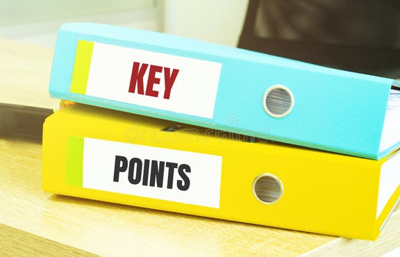 Two Office Folders with Text KEY POINTS Stock Photo - Image of people ...