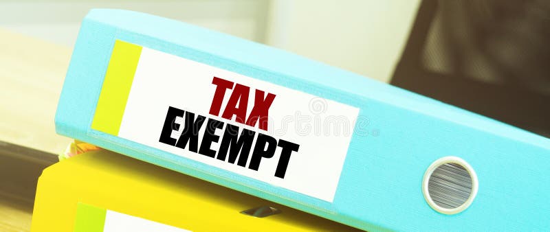 Two Office Folders with Text TAX EXEMPT Stock Image - Image of alphabet ...