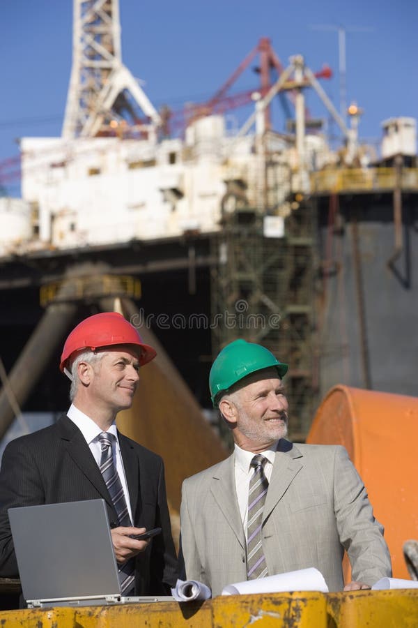 An Oil Platform Inspector on the Phone Stock Photo - Image of drilling ...