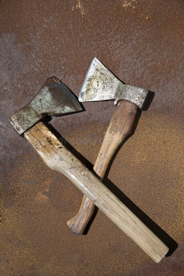 Rusty Axes stock image. Image of weapon, grunge, background - 81695165