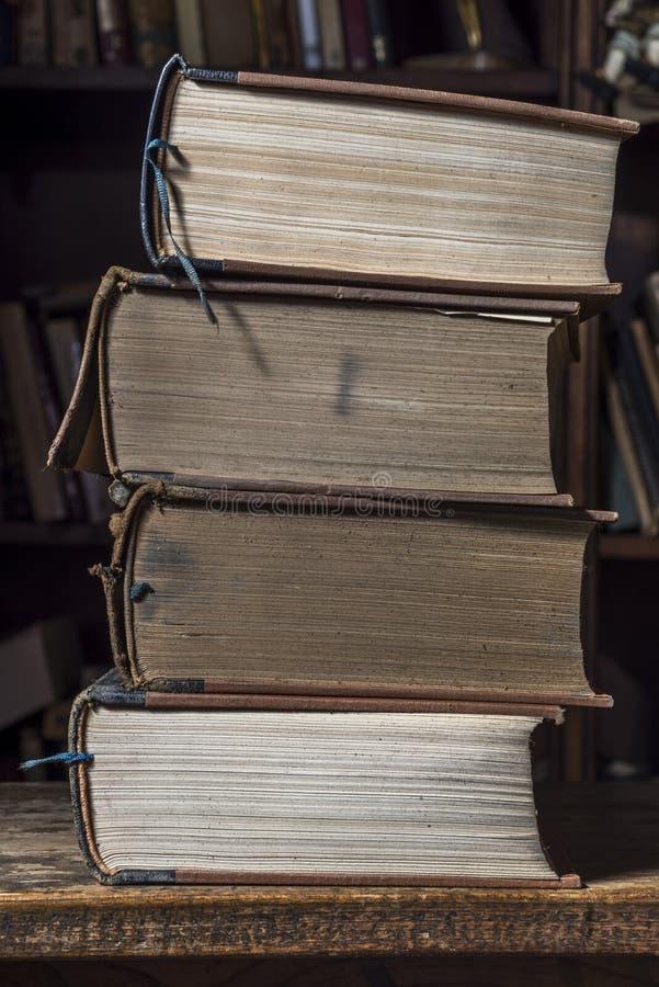 Two old brown books stock photo. Image of ancient, library - 85916608