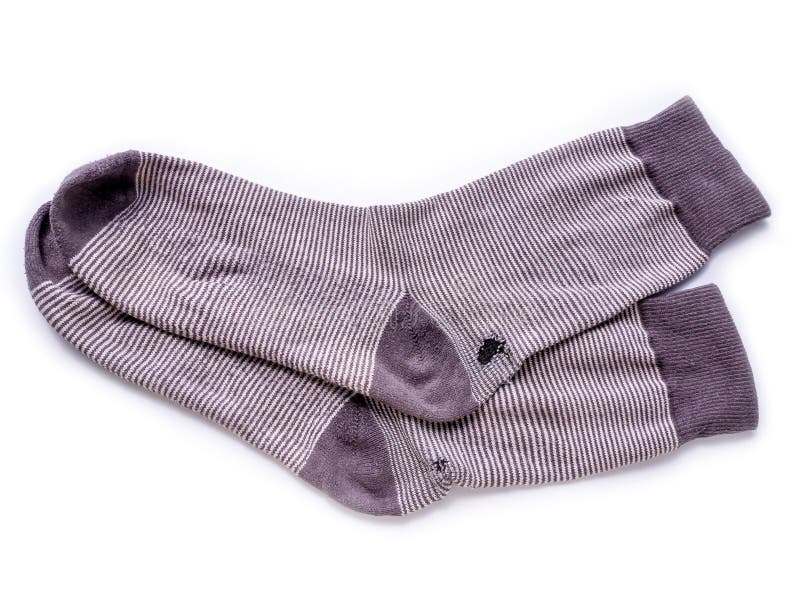 Two Old Brown Holey Socks. Worn Clothes Stock Photo - Image of clothing ...