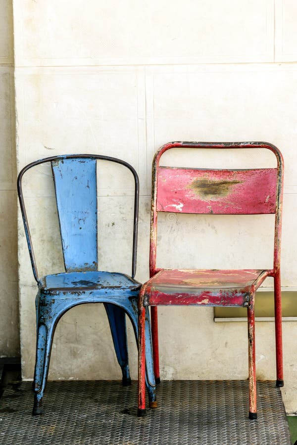 Two Old Metallic Rusty Chairs Stock Photos - Free & Royalty-Free Stock ...