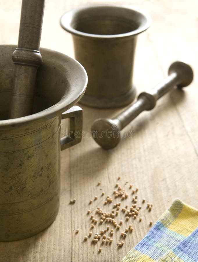 Two old mortars stock image. Image of mortar, healthy - 9553609