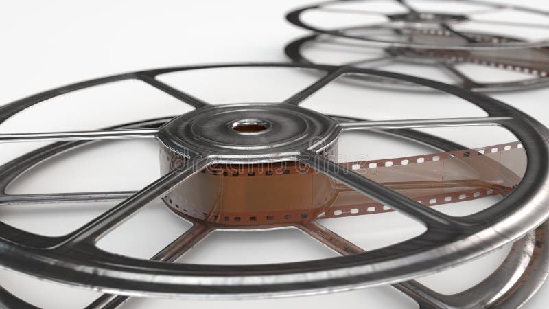 Two old movie reels stock illustration. Illustration of spool - 63235098