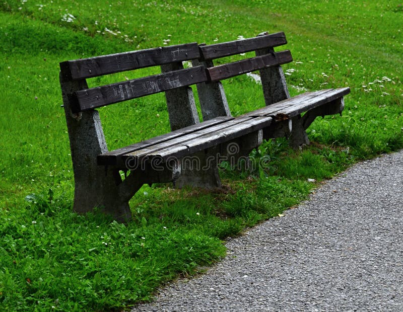 Two old park benches stock image. Image of grass, rusty - 46318969