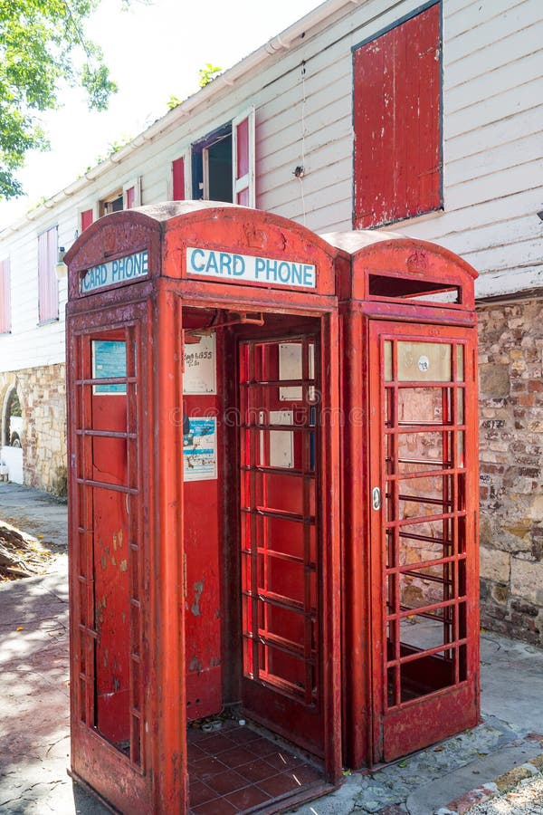 Two Old Red Phone Booths stock photo. Image of united - 84876072