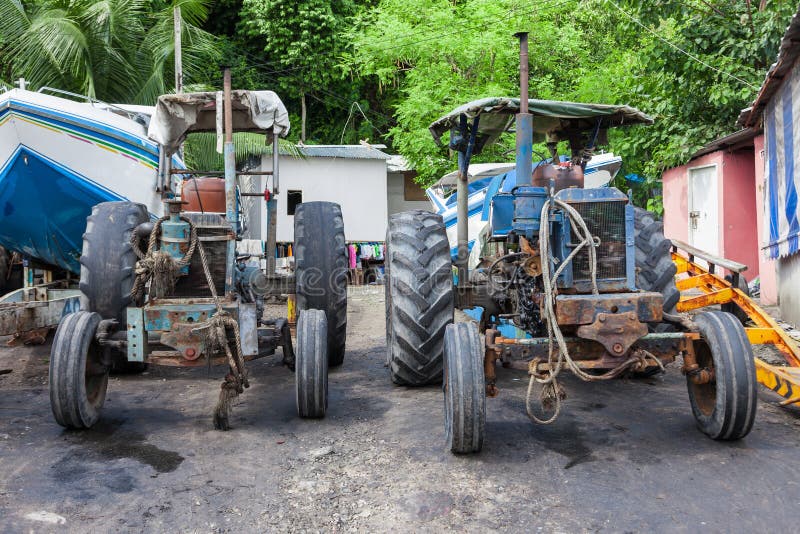 Two old tractors stock photo. Image of equipment, coupling - 68045258