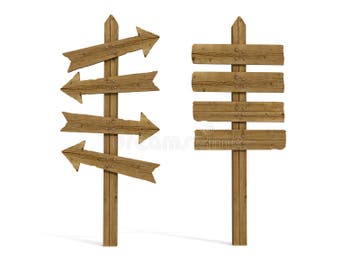 Two old wooden sign post stock illustration. Illustration of signs ...
