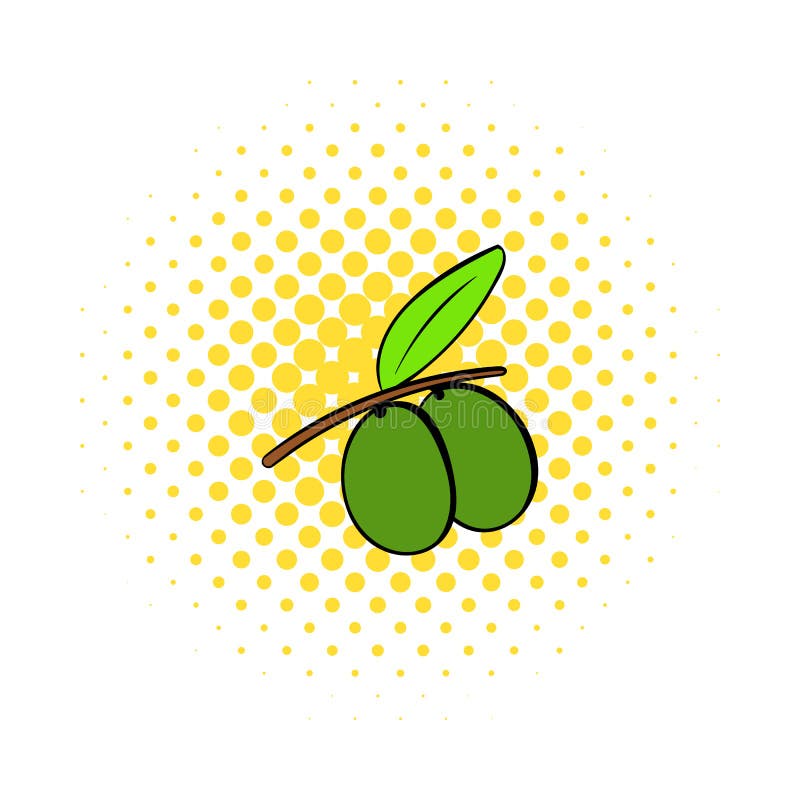 Two Olives Icon, Comics Style Stock Vector - Illustration of nature ...